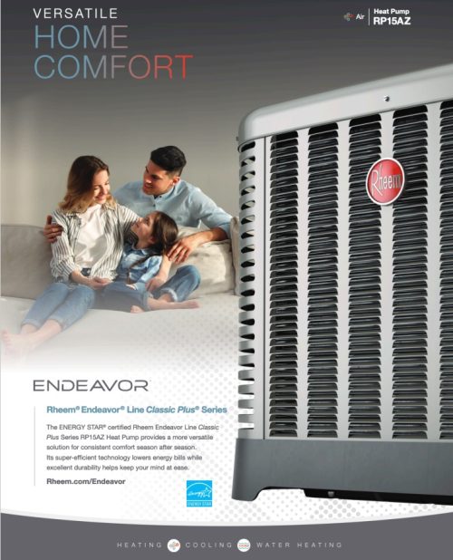 RHEEM ENDEAVOR CLASSIC PLUS TWO STAGE HP 3 TON
